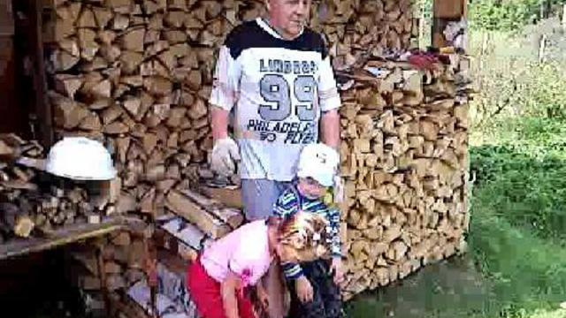 Внуки с дедушкой