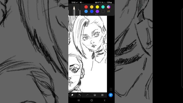 Джинкс, Аркейн. Иногда рисую на смарте.