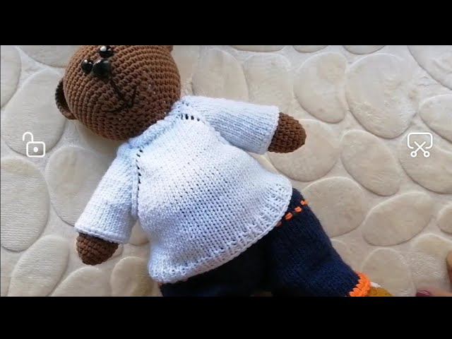 Вяжем водолазку для медвежонка