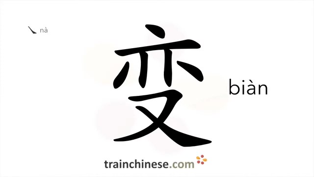 变 (biàn) to change; become; transform*