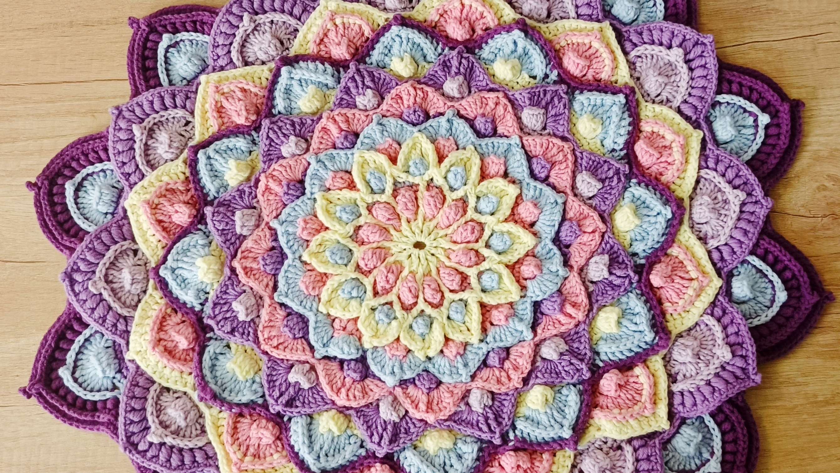 6. Вязание. Крючок. Салфетка Астерия 6 ряд. Схемы вязания.