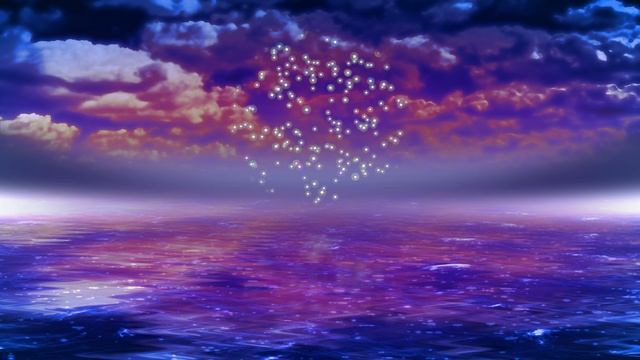 Материальный и духовный миры. Море и души. Абстракция в 4K.