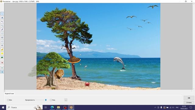 Создание коллажа  "Море"с использованием Faststone Image Viewer
