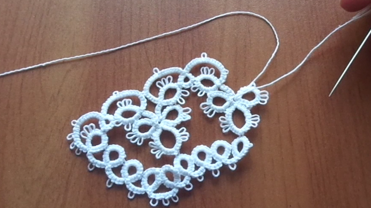 Фриволите иглой. Закончилась нить, как присоединить новую.