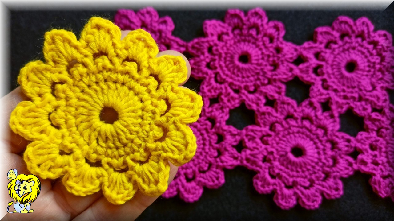 КРУГЛЫЙ  МОТИВ КРЮЧКОМ