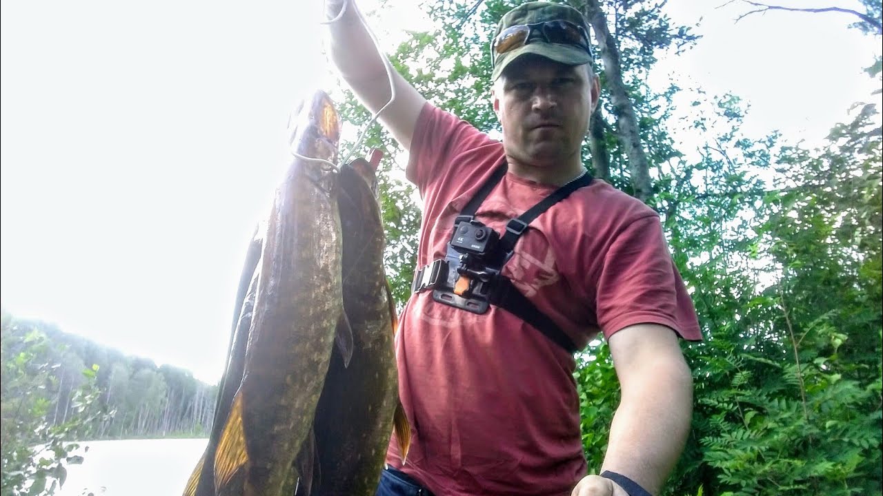 Рыбалка с ночевкой.Ловля на спиннинг и рогатки щуки,окуня))))