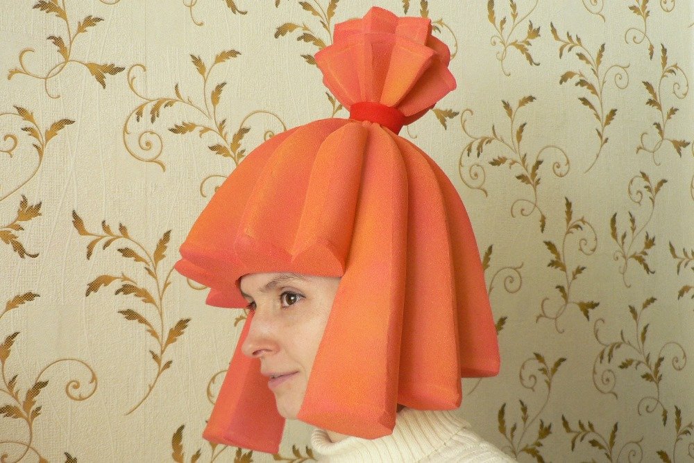 Шапочка-маска из поролона для костюма фиксика Симки