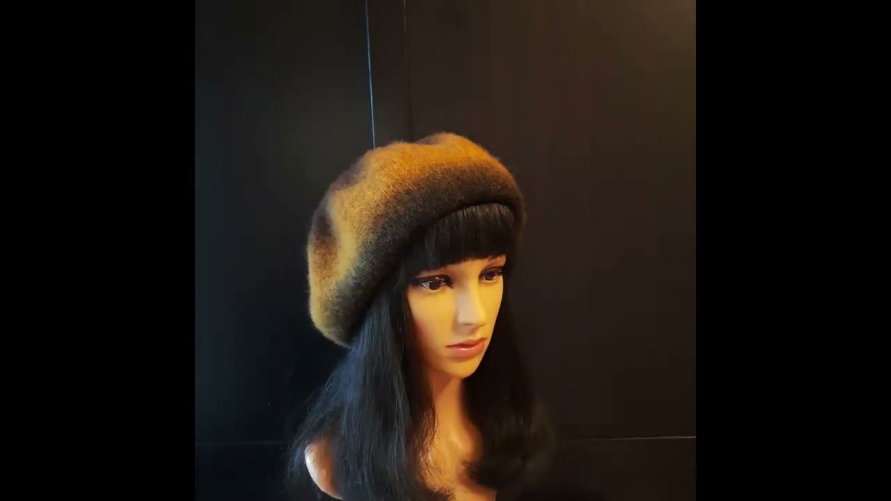 Обзор моей работы: Берет вязано валяный ручной работы