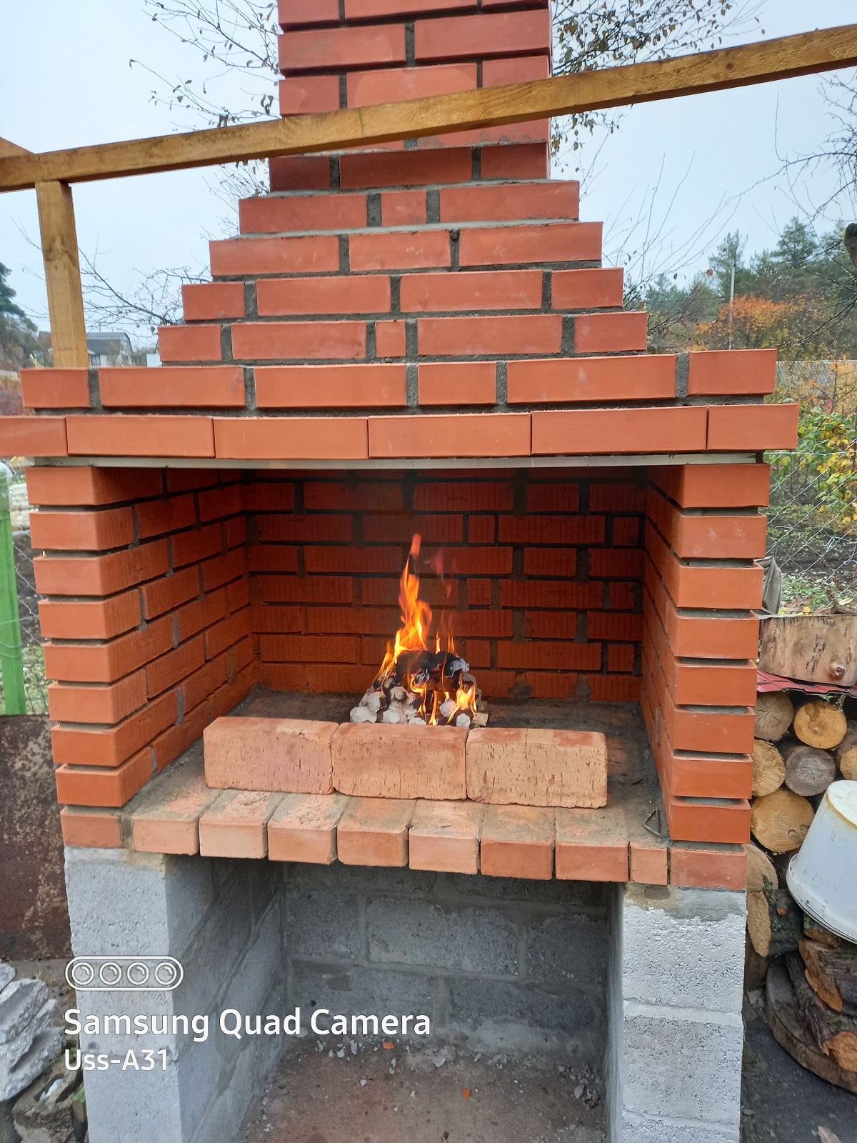 Печь-мангал из кирпича (фотоверсия), своими руками