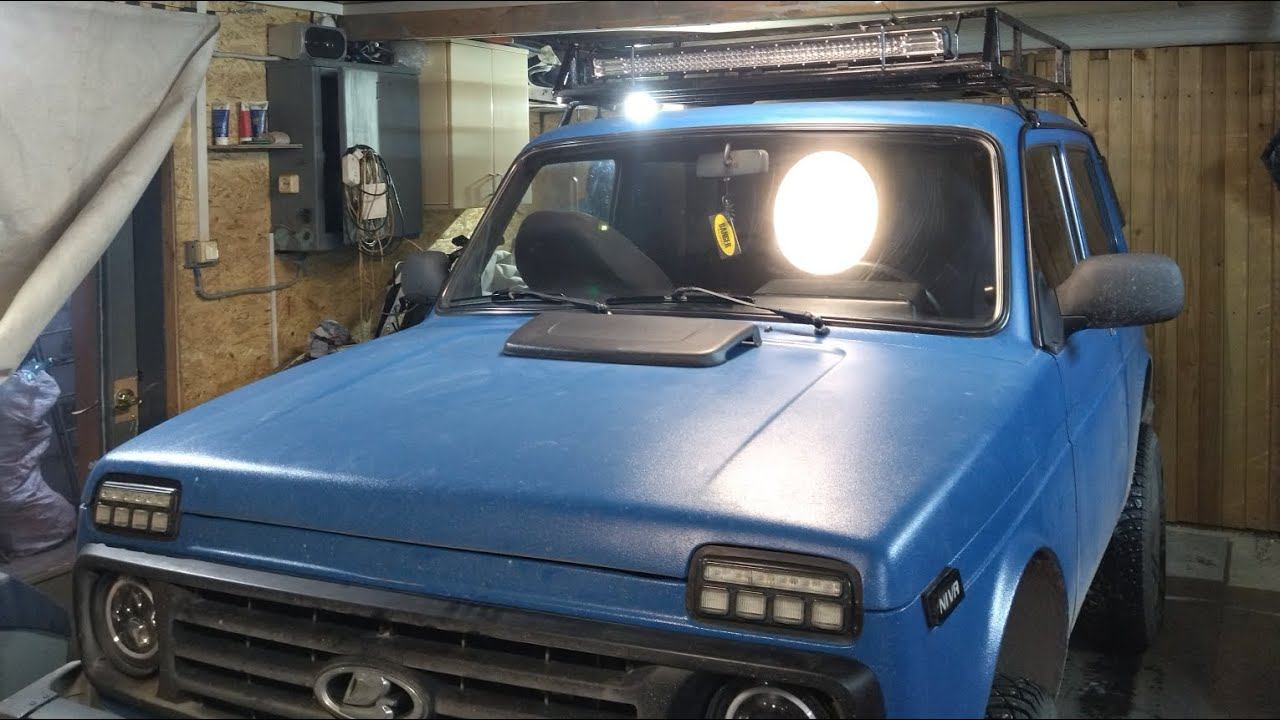 Люстра или(светодиодная балка на Ниву. ИЛИ багажник с доработкой (чтоб не скамуниздили люстру)