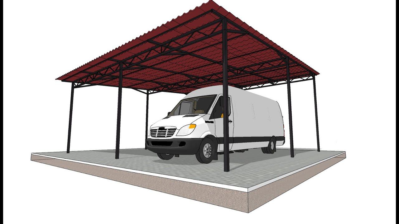 Эскизная модель автонавеса 9х9х4,3 м