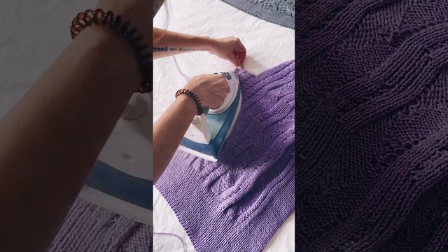 Отпаривание деталей кардигана #shafran_kardi_iiaks