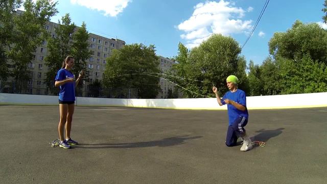 Скакалка. Роуп скиппинг (спортивная скакалка). Прыжки через две длинные скакалки. Дабл Датч.