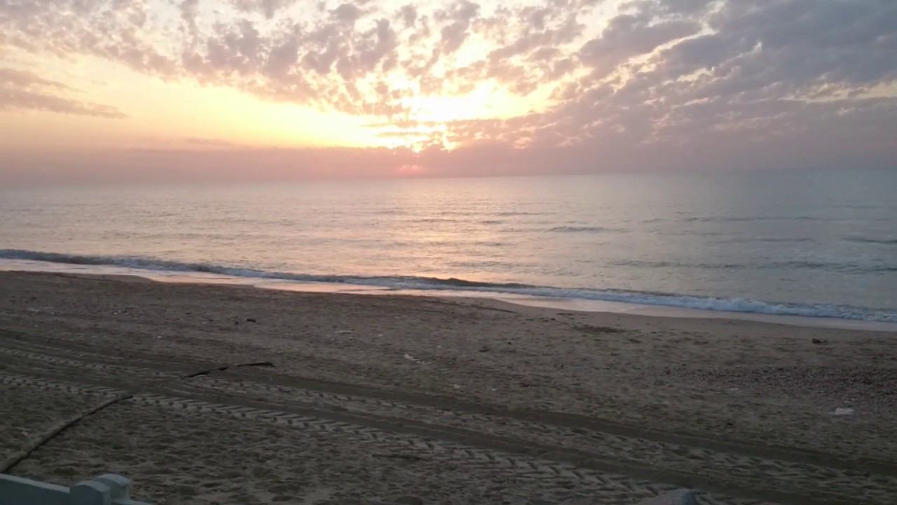 Закат на Средиземном море.