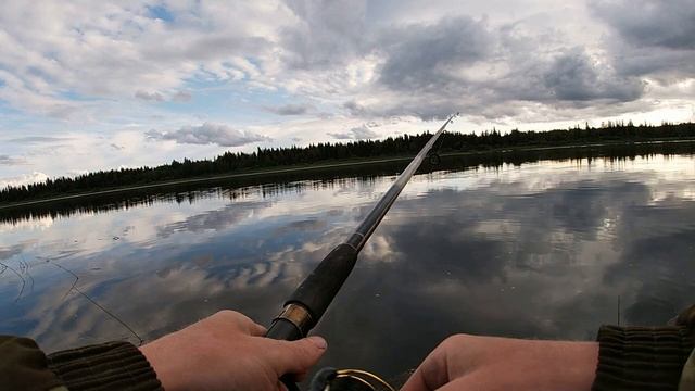 Ловля окуня и щуки с берега на блесну Mepps.mp4