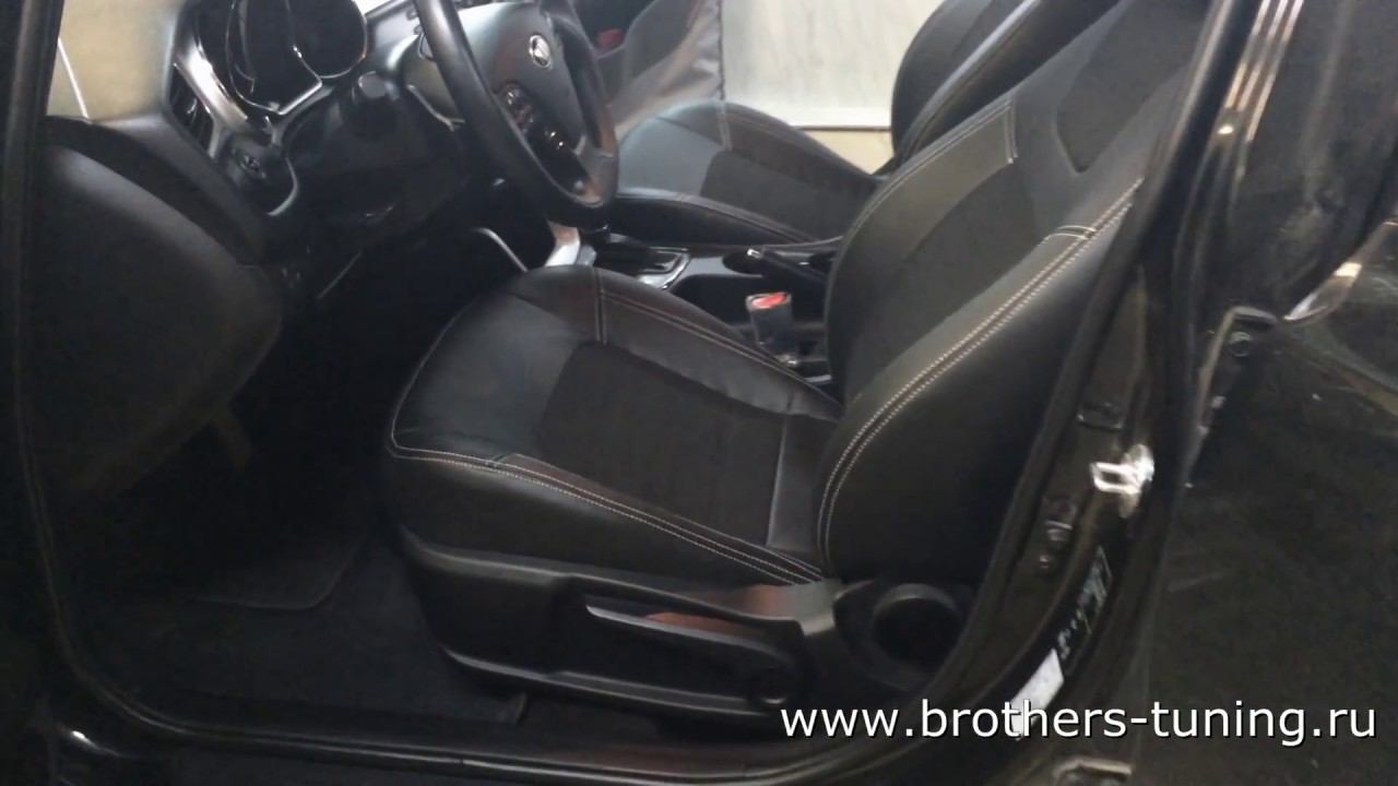 Обзор авточехлов для KIA CEED 2 (2012-2015) Центр - аналог алькантары.