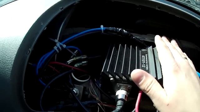 Установка СВ рации и антенны на автомобиль калина