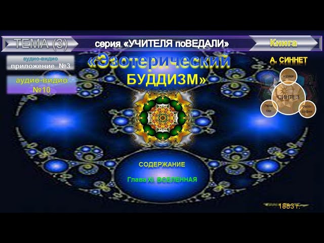 (10)-ЭЗОТЕРИЧЕСКИЙ БУДДИЗМ-А.Синнет(1883)-Глава ХI. ВСЕЛЕННАЯ