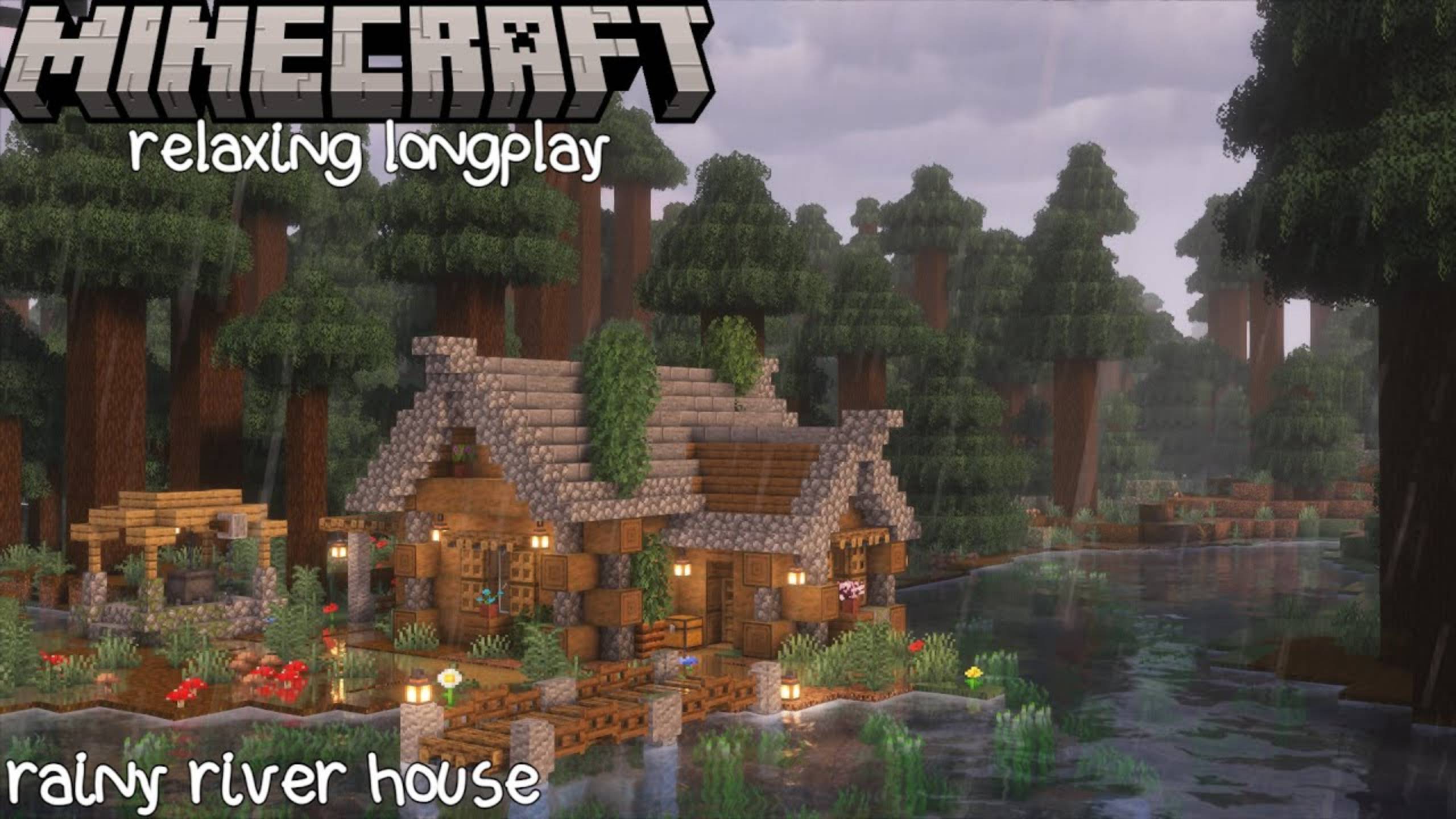 Rainy River House - Minecraft Relaxing longplay (No Commentary)
