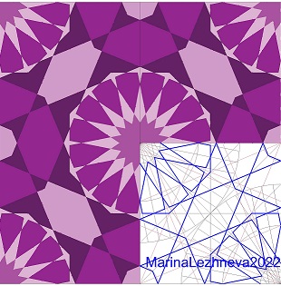 Схемы решения геометрических задач из книги  J. Bourgoin " Les elements de L' Art Arabe...", 1879.