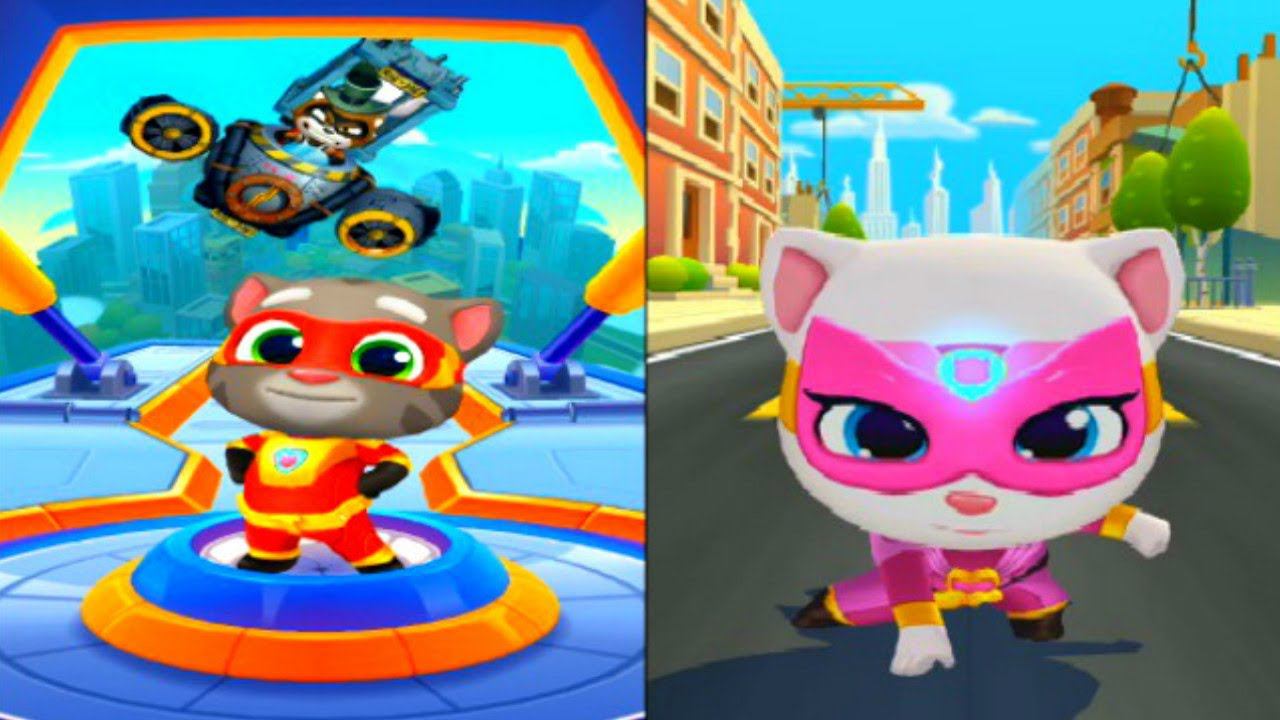 ГОВОРЯЩИЙ ТОМ ПОГОНЯ ГЕРОЕВ #1 Talking Tom Hero Dash лучше Бег за ...