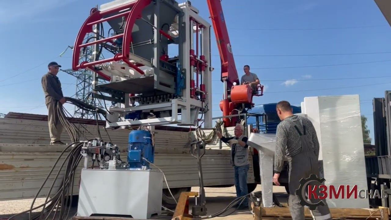 Погрузка очередного Калужского Вибропресса заказчикам