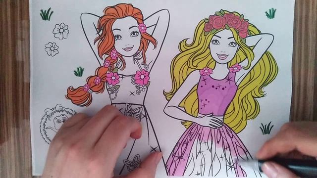 Раскраска две девушки