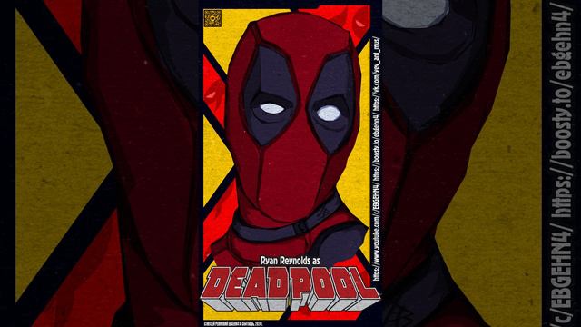18+ Райан Рейнольдс - Дэдпул Bye Bye | Постер Арт из Дэдпул и Росомаха | Deadpool & Wolverine Art
