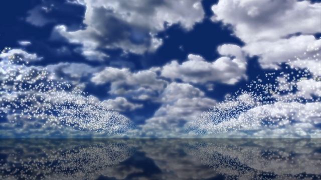 Светлый мир. Небо и облака. Дорога добра. Самый лучший путь. Фон.