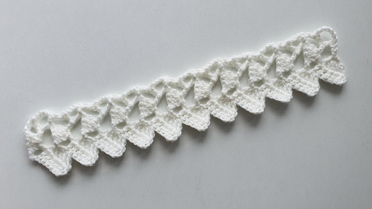 Ленточное кружево. Вязание крючком / Simple crochet ribbon lace