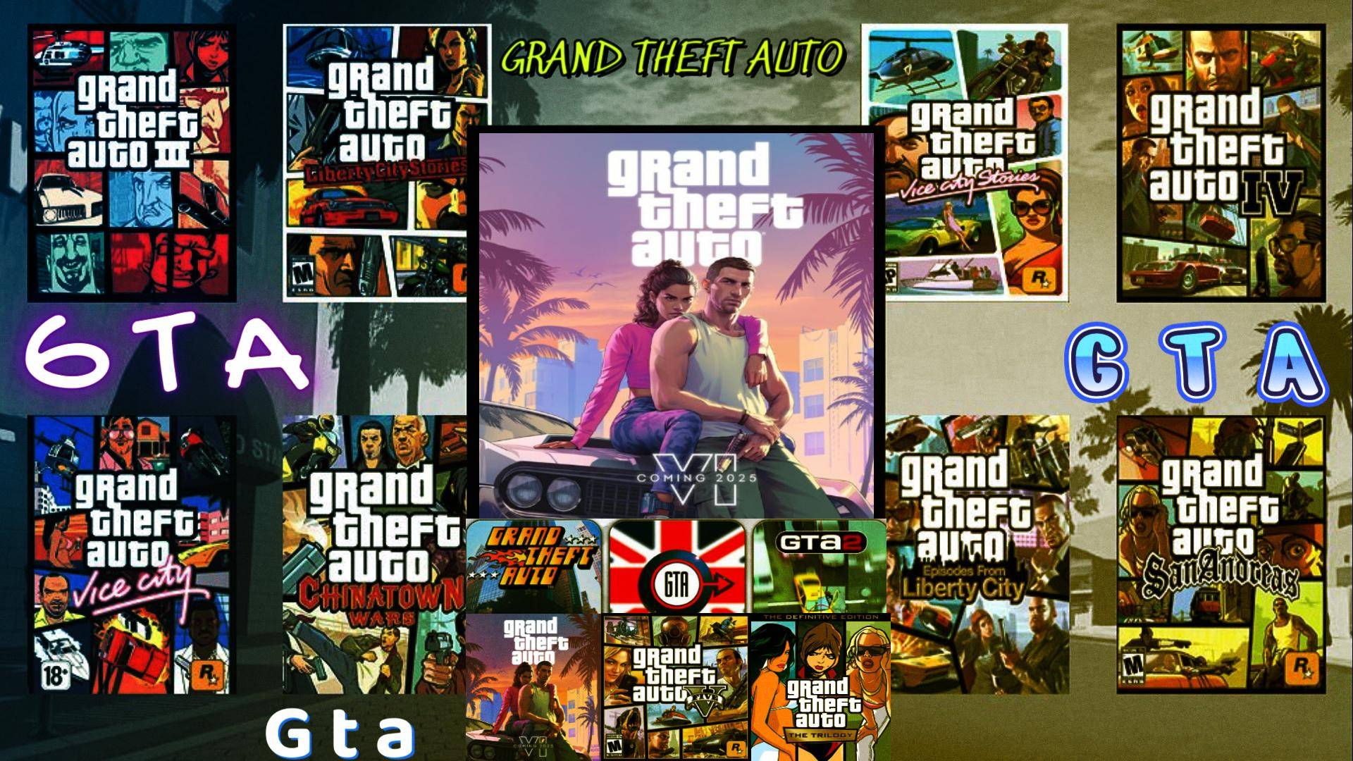 GRAND THEFT AUTO 1997 - 2025. Эволюция