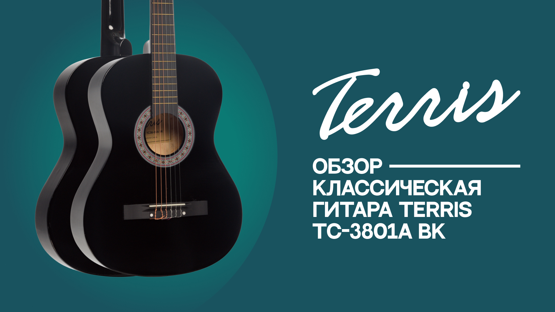 Обзор классической гитары TERRIS TC3801A BK