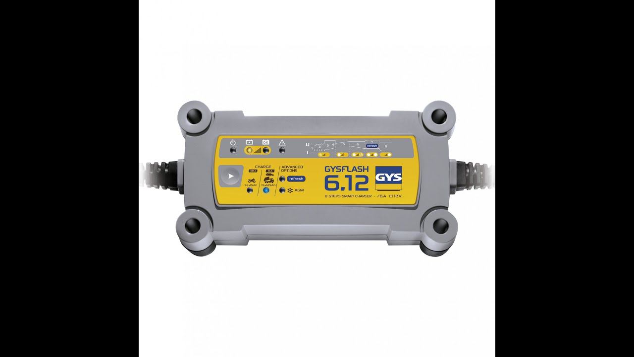 Обзор интелектуально автоматического зарядного устройства GYS Gysflash 6.12