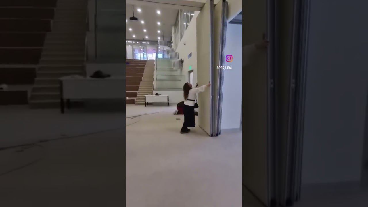 Раздвижные перегородки в Губернаторском лицее г. Екатеринбург