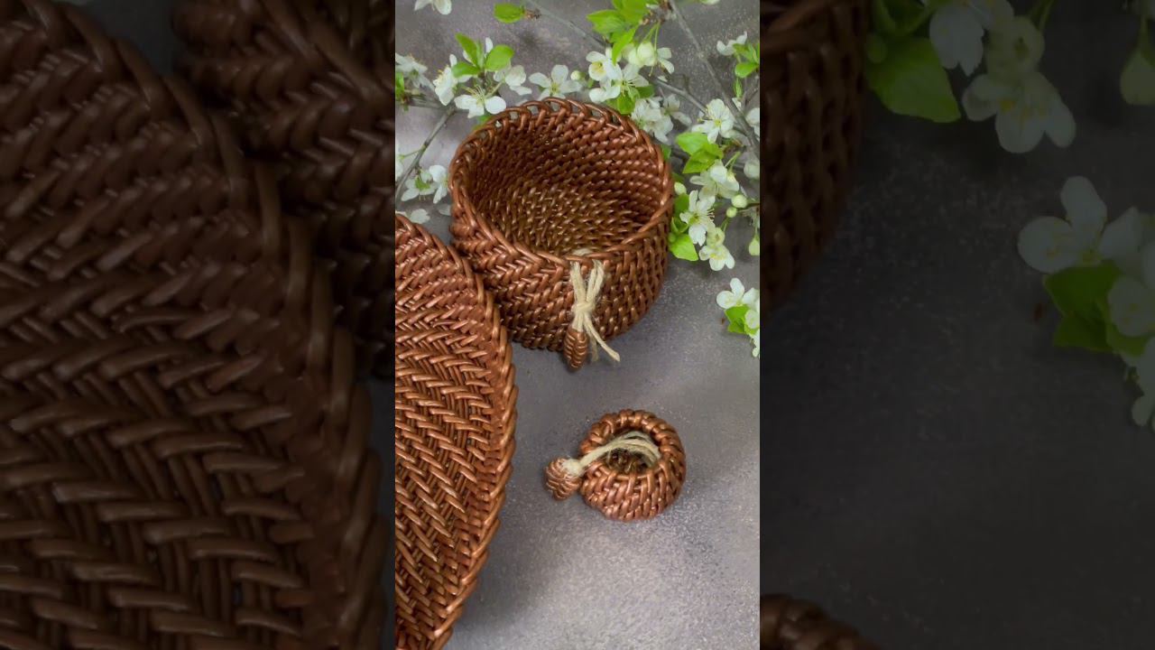 Корневушечки  #обзор #плетение #плетенка #плетениеизгазетныхтрубочек #плетениеизгазет
