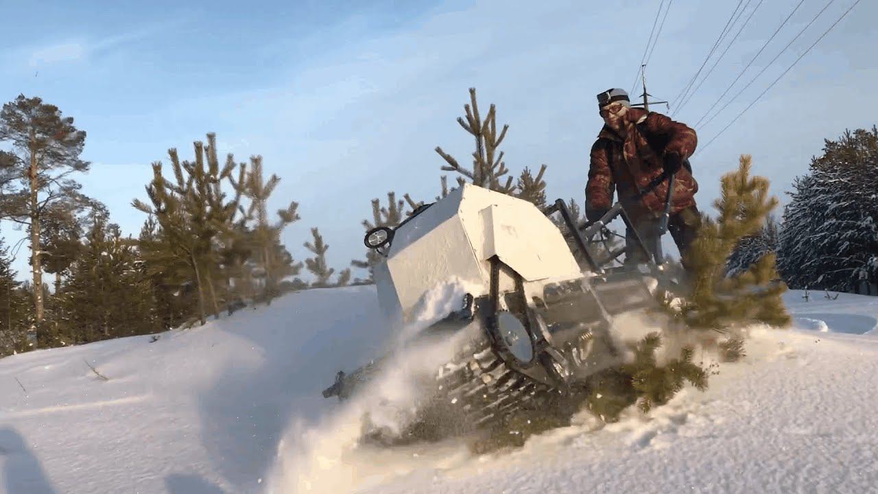 Как улучшить проходимость мотобуксировщика/ мотособаки по глубокому снегу.