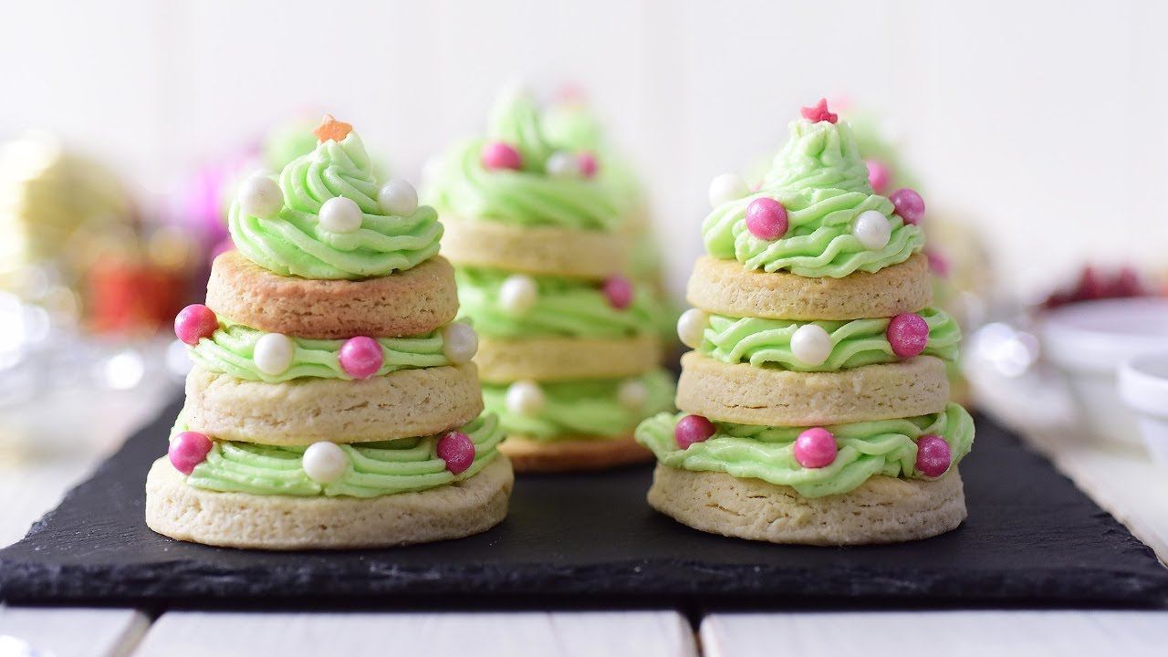 Пирожные «Новогодние елочки с кремом» — рецепт / мастер-класс украшения для новогоднего стола