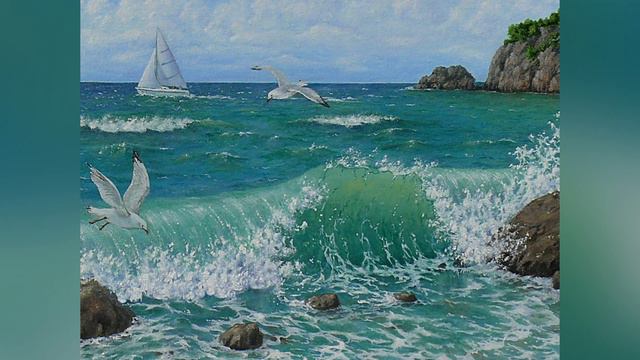 "МОРЕ" 2024г (авторская картина, холст, масло)#живопись#пейзаж#красота