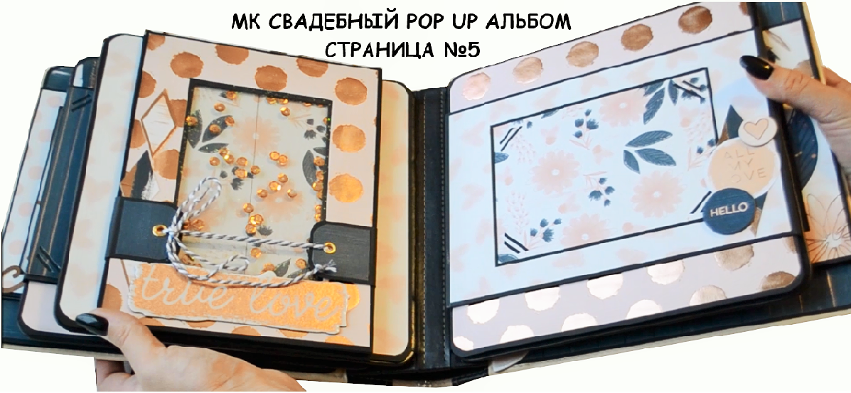 СОЗДАЕМ СВАДЕБНЫЙ ФОТОАЛЬБОМ "BLUSH" СВОИМИ РУКАМИ / СТРАНИЦА №5 / SCRAPBOOKING