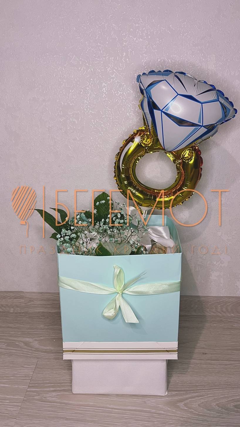 Свадебная коробка с воздушными шарами (перезалив)