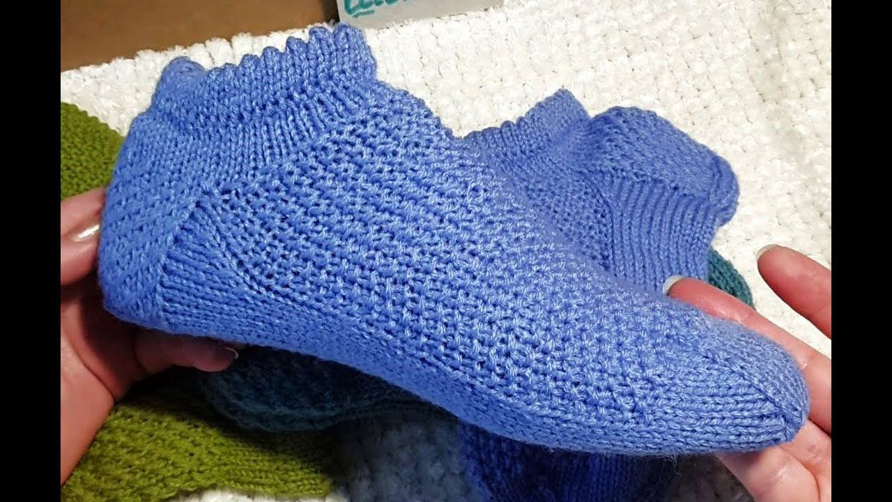 Короткие носочки/ Способ убавления петель на мысок