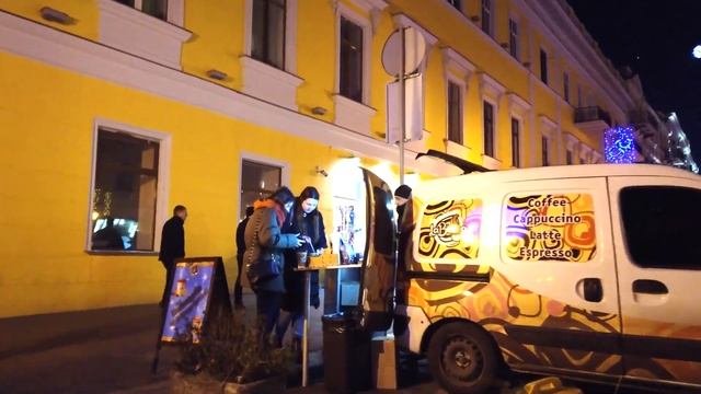 Прогулка по Oдессе Украина, ночью Walking in ODESA Ukraine Night 4K 60fps UHD.mp4