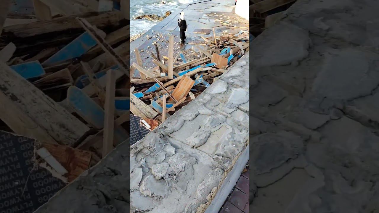 Последствия шторма в Севастополе. #ураган #севастополь #шторм