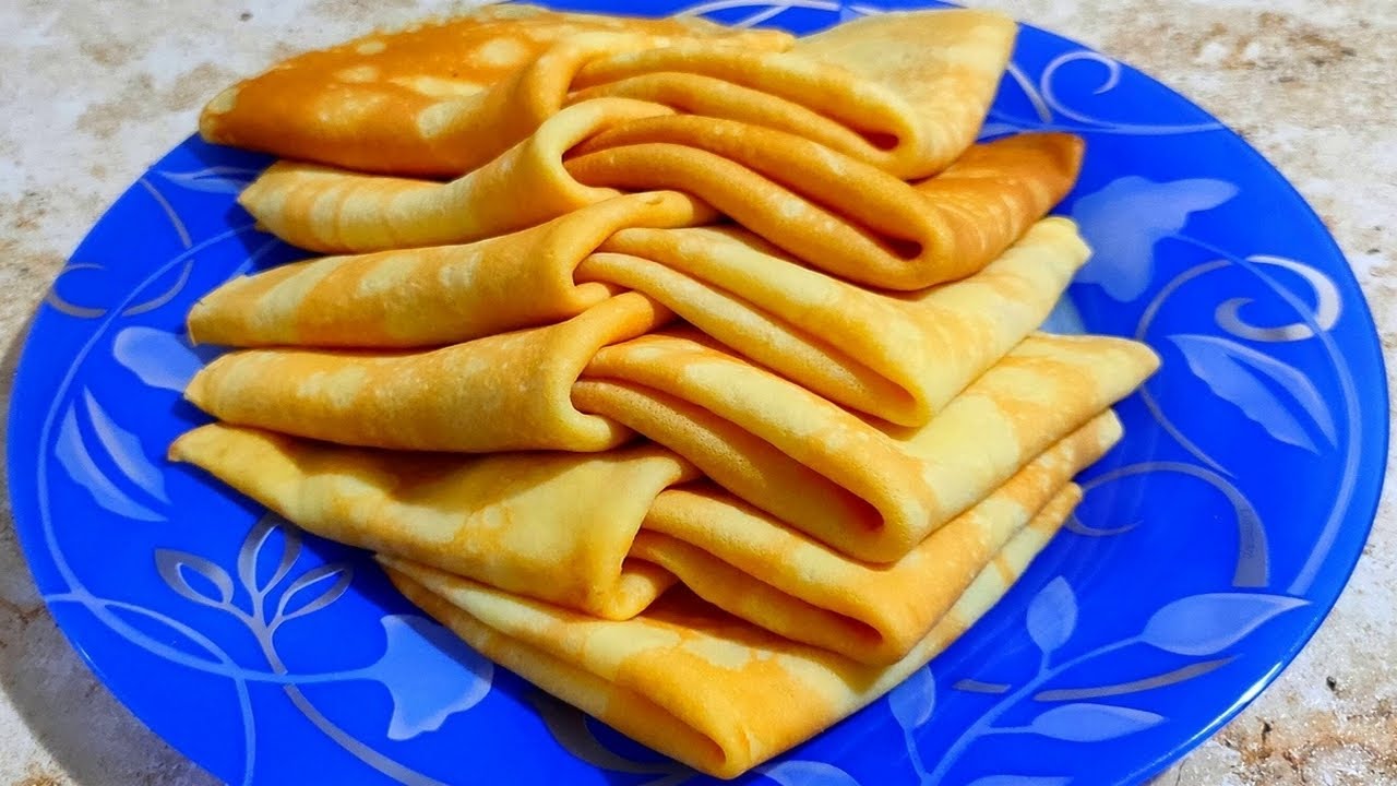 БЛИНЫ НА МОЛОКЕ С РАСТОПЛЕННЫМ СЛИВОЧНЫМ МАСЛОМ🥞Ольгины Рецепты.