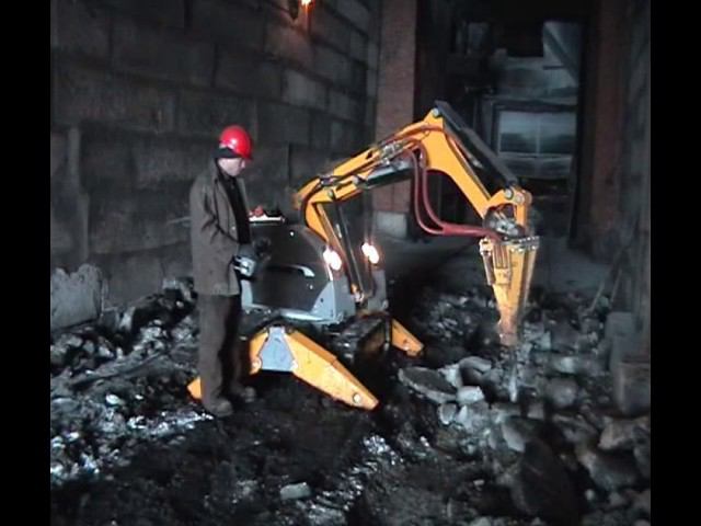Машина для демонтажа Brokk 180. Шлаковый миксер