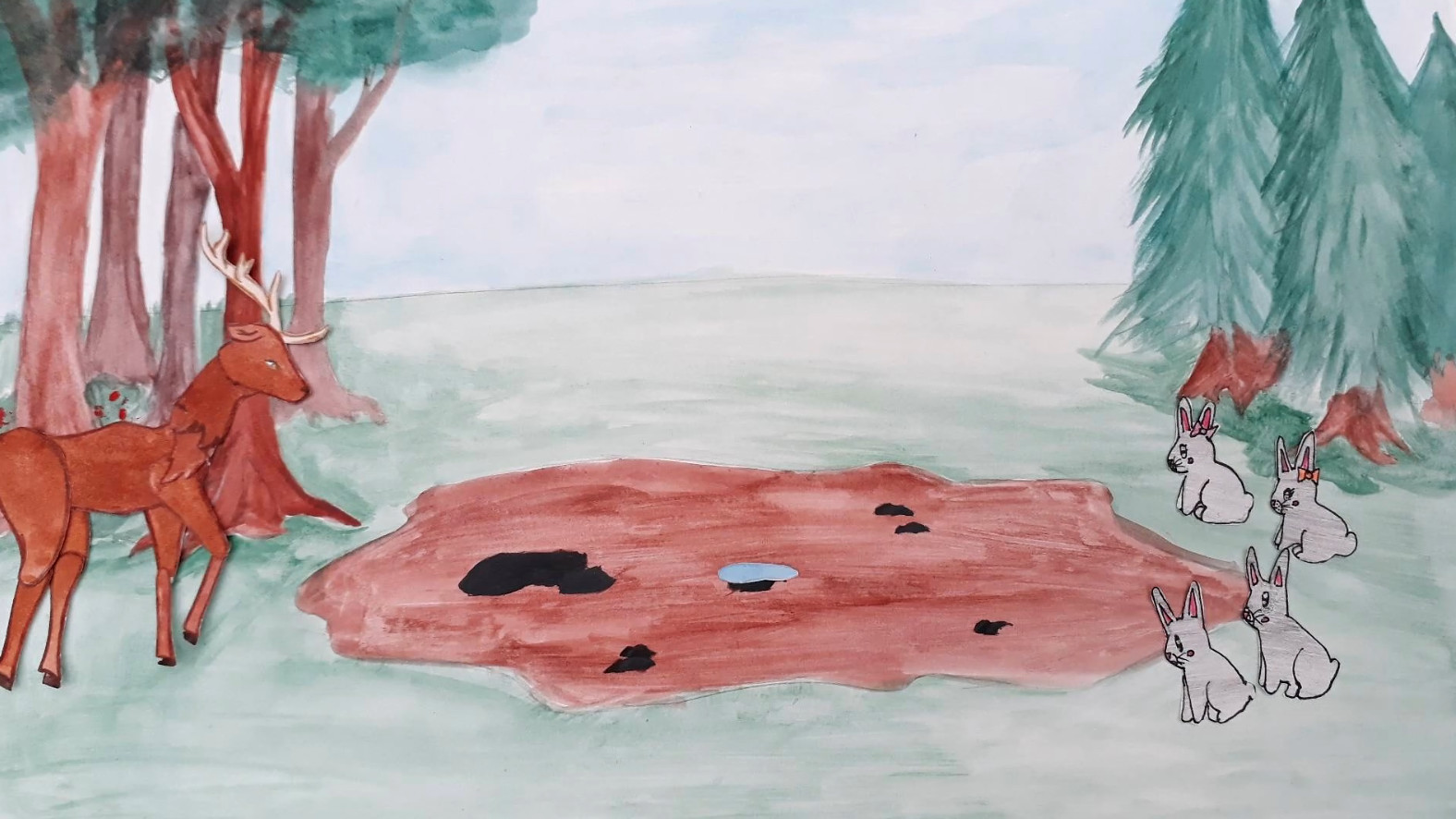 "Похищение воды". Трейлер мультфильма. Техника - бумажная перекладка.