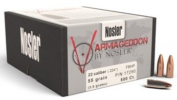 Пуля Nosler Varmageddon .22 55gr/3,6грамм FBHP ВС-0,210