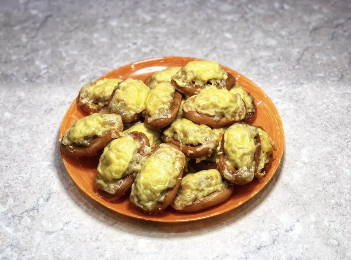 Сытная закуска-Сушки с фаршем!!!