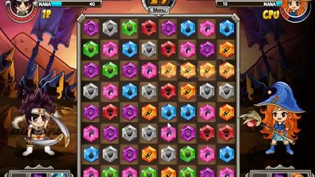 Jewels Hero - WARRIOR vs MAGE - Три в ряд