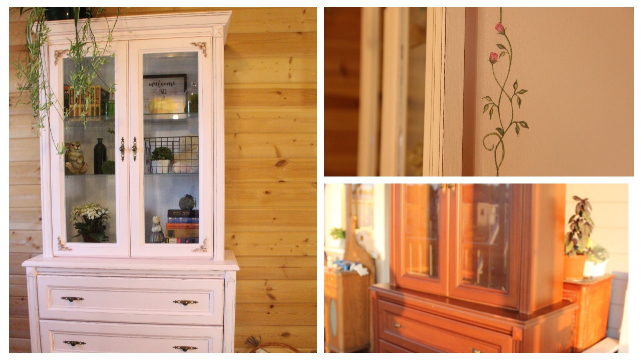 Переделка мебели/ Перекраска шкафа своими руками /Редизайн /Роспись мебели